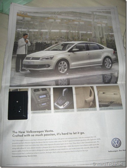 meraTechPort: Volkswagen Talking newspaper ad –a small step towards ...